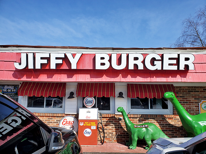 Red awnings, vintage gas pumps, and burgers that make time stand deliciously still in Manchester.