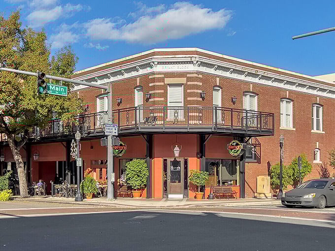 Historic buildings in warm hues give Lakeland's downtown a timeless quality that new developments just can't match.