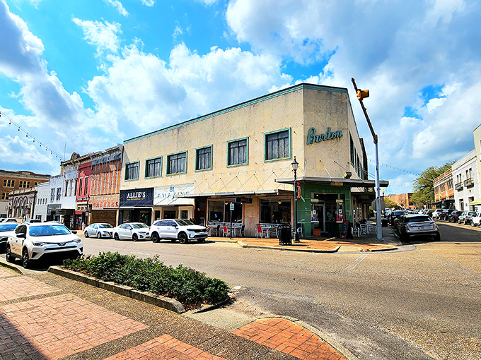 Classic Southern architecture frames a town that remembers how to take life slow.
