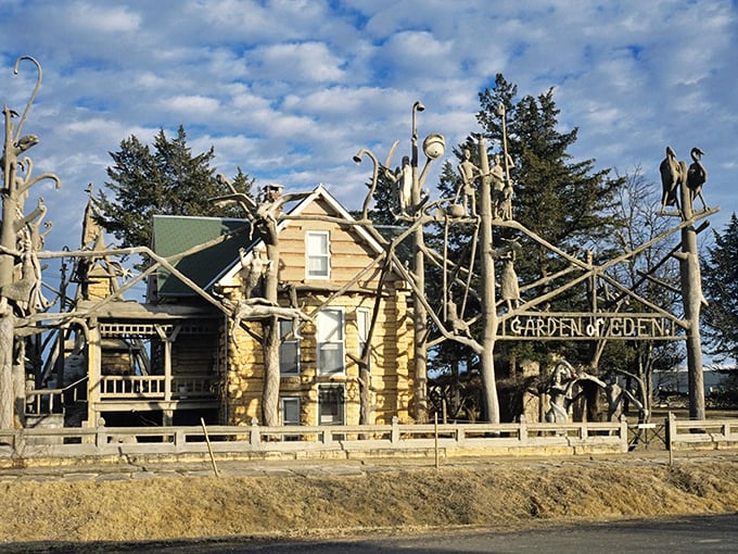 The Garden of Eden sculpture garden challenges everything you thought you knew about folk art and prairie imagination.