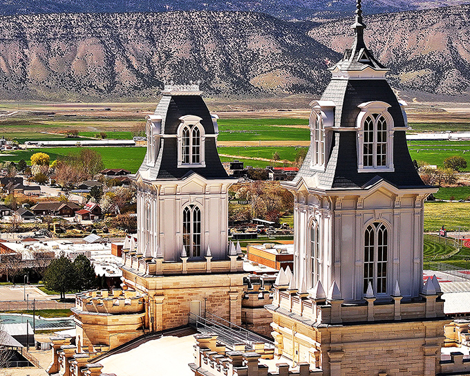 Aerial views reveal how communities grow organically around shared values and dreams.