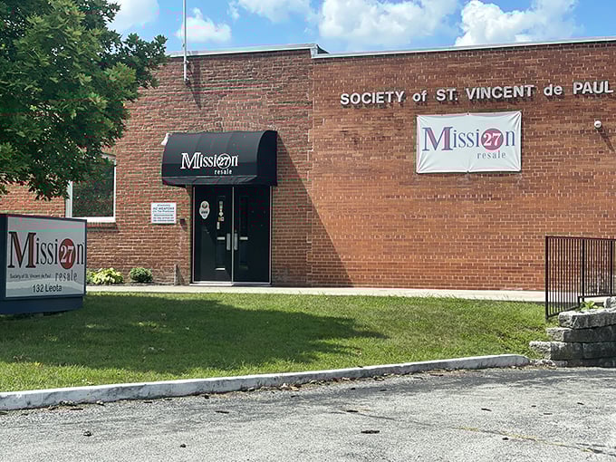 The clean, professional storefront design hints that this resale shop takes both community service and customer experience very seriously.