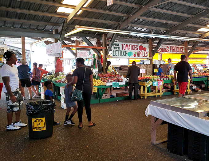 Fresh produce displays remind us that the best flea markets feed both your shopping addiction and appetite.
