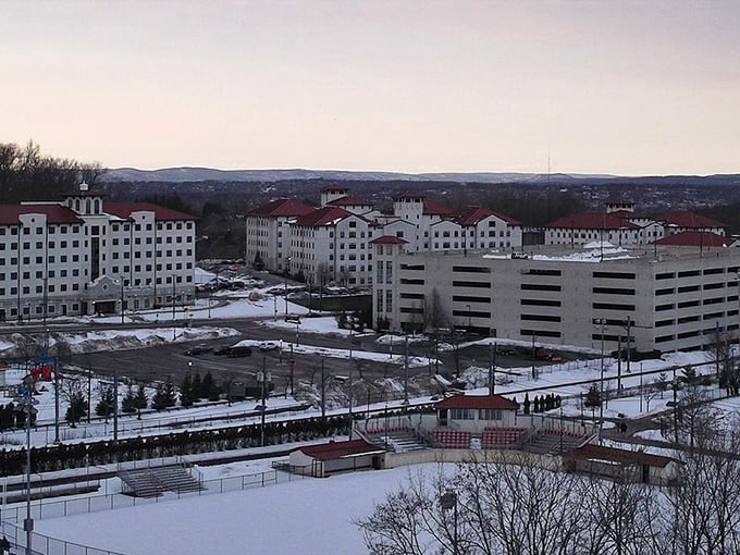 Blanketed in snow, Montclair&rsquo;s hilltop campus glows with quiet beauty and timeless collegiate charm.