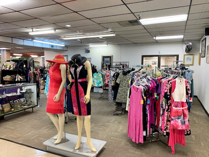 Mannequins sporting yesterday's fashion finds prove that "nearly new" can look absolutely fabulous at this Louisville gem.