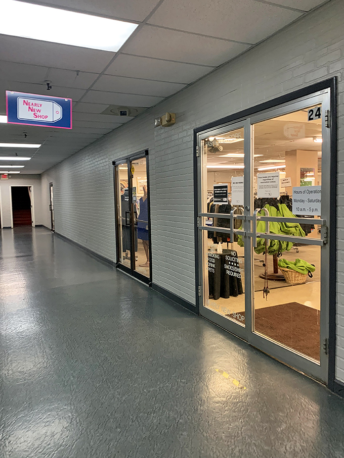 Behind these glass doors? Designer finds without designer prices. Nearly New indeed!