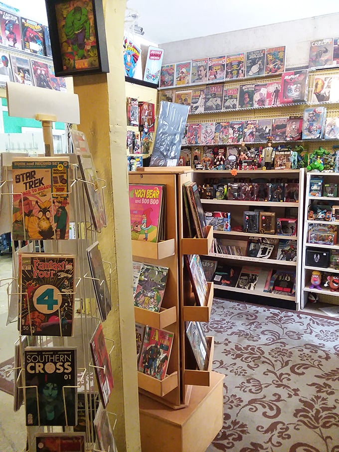 Comic book heaven! Rare issues and action figures create a nostalgic playground for collectors at NMB Flea Market.