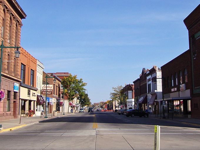 From above, Owatonna's organized downtown layout makes it easy to navigate from one great deal to another.