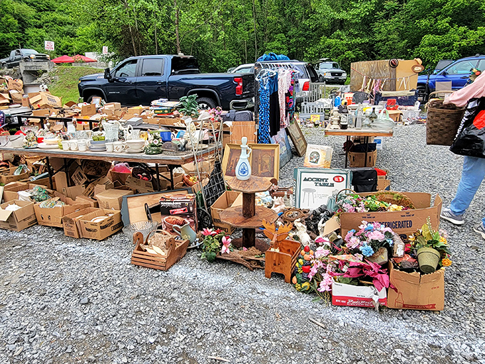 Fresh mountain air enhances every discovery at this charming outdoor market nestled in nature's embrace.