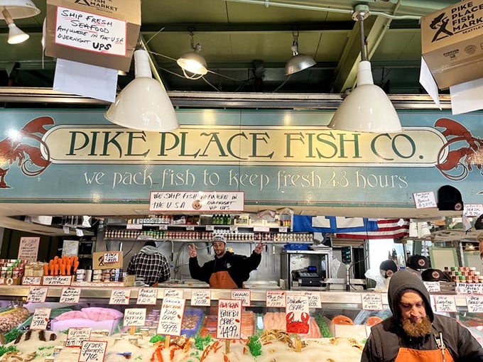 Fresh catches displayed like ocean artwork where every purchase supports generations of fishing tradition.