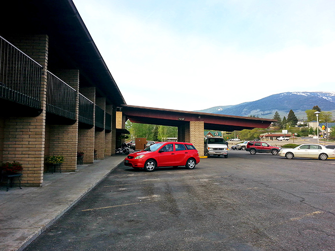Sturdy roadside architecture reflects the rugged spirit of river country, built to last through Idaho's wildest weather.