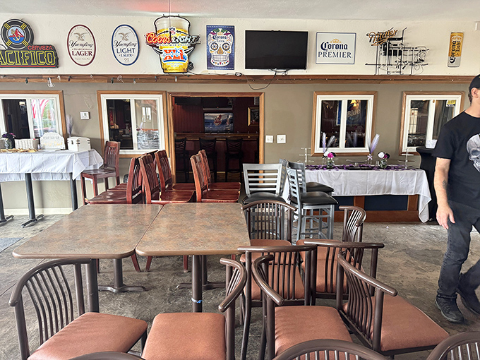 Beer signs and casual vibes at Sammy K's create the perfect backdrop for serious steak enjoyment. No white tablecloths required for this flavor party.