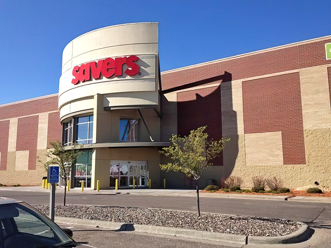 The twin towers of thrift shopping rise like a cathedral dedicated to the noble art of saving money stylishly.