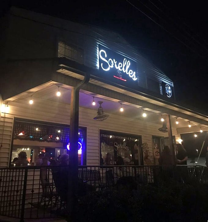 Those twinkling lights transform an ordinary evening into something magical - just add pizza.