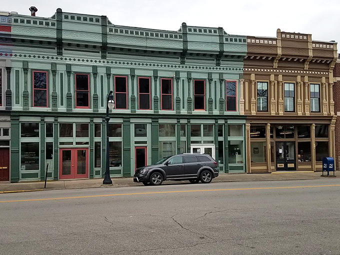 These lovingly restored fa&ccedil;ades along Stanford&rsquo;s Main Street wear their history in every brushstroke of color.