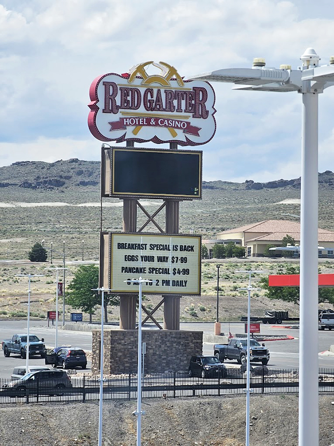 Desert highways lead to this casino oasis where breakfast specials hint at the culinary treasures within.