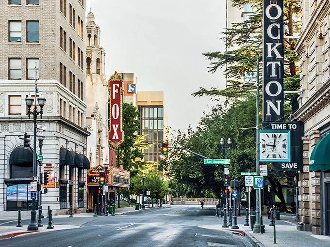 Stockton's revitalized downtown features the historic Fox Theatre and classic buildings, creating charm without the big-city price tag.