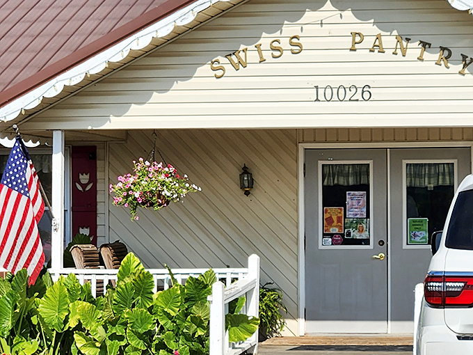White picket fences and hanging baskets - the Swiss Pantry looks like happiness tastes absolutely divine.