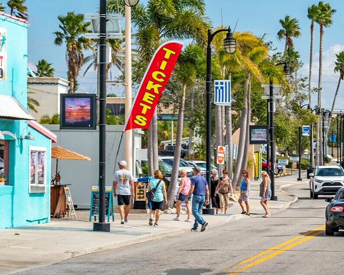 This is the rhythm of a town built on sunshine and sightseeing. The promise isn't in what the town was, but in what a ticket can buy you for the afternoon.