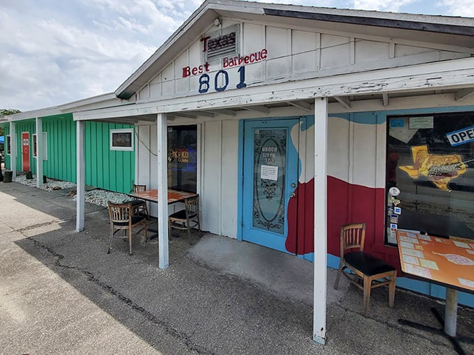 This patriotic display isn't just decoration&mdash;it's a promise of genuine Texas-style brisket and bold flavors.