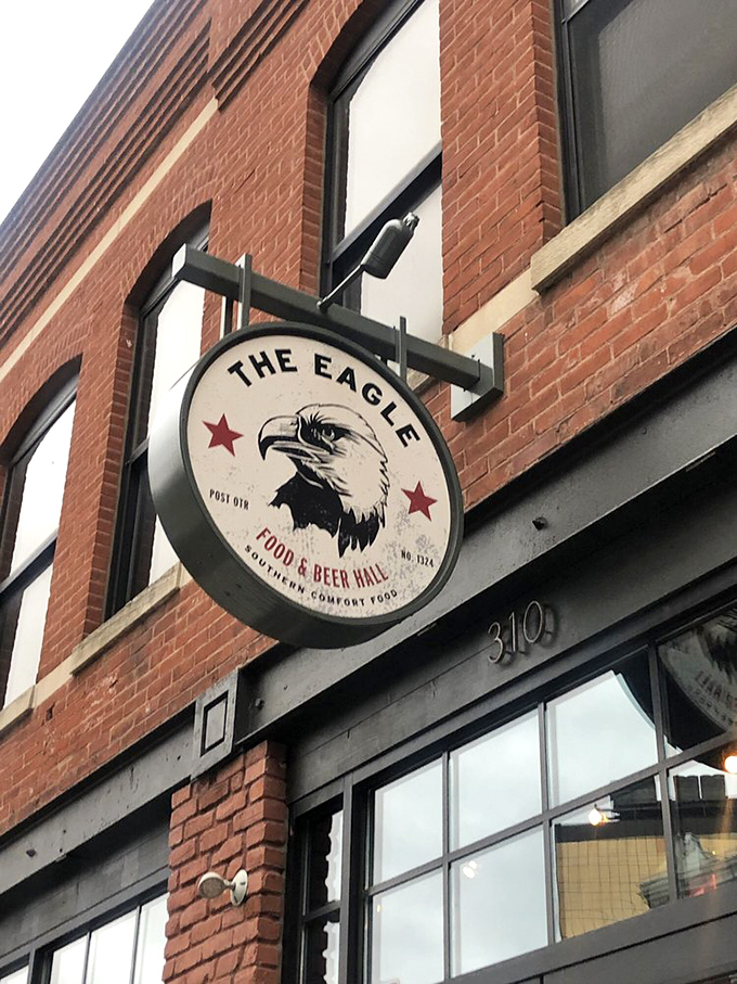 The Eagle's bold signage hints at the soaring flavors waiting to take your taste buds on flight.