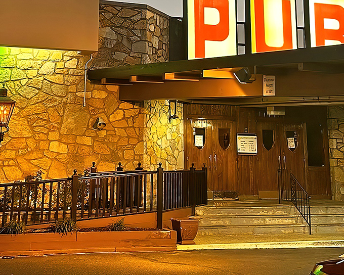 The Pub's solid exterior promises the kind of dependable steak excellence locals have treasured.