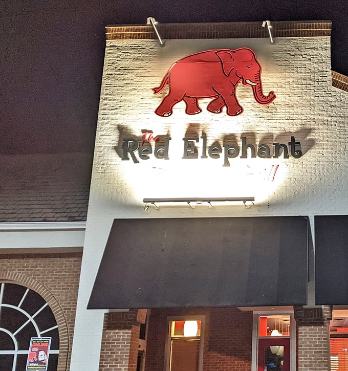 A crimson elephant leads the way to some of Tallahassee's most creative pies. This isn't just pizza&mdash;it's a safari for your taste buds!