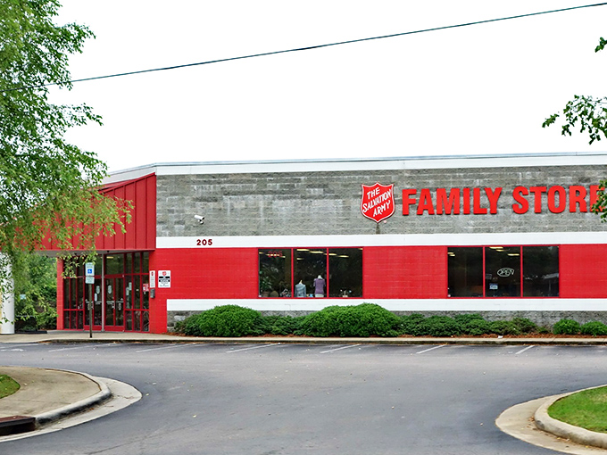 The Salvation Army Family Store's distinctive colors are recognizable from blocks away. A landmark for generations of smart shoppers!