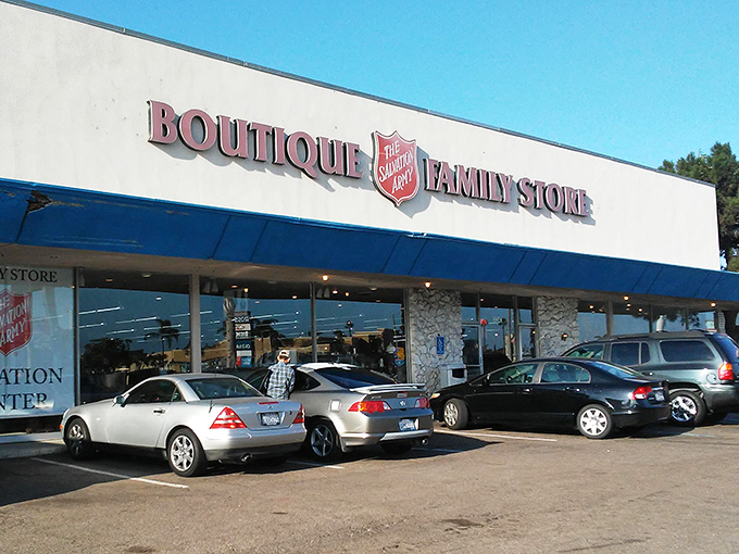 Classic thrift store vibes meet modern convenience - this San Diego location serves bargain hunters with military precision.