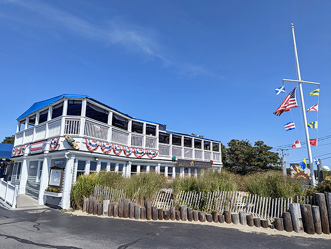 Those patriotic flags wave proudly over some of the finest New England seafood you'll find anywhere.