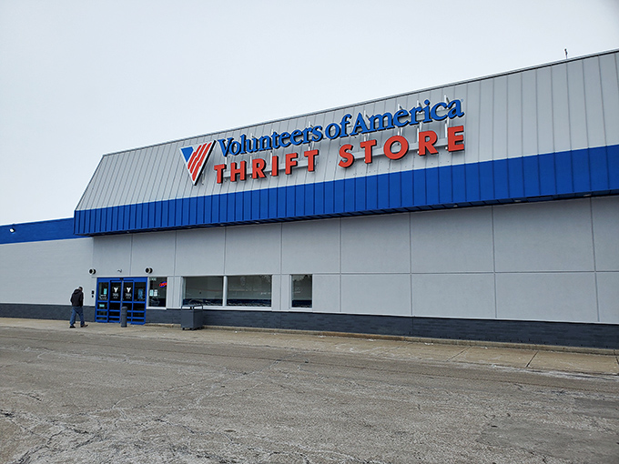 That distinctive blue and red signage is like a lighthouse for bargain hunters navigating the sea of retail options.