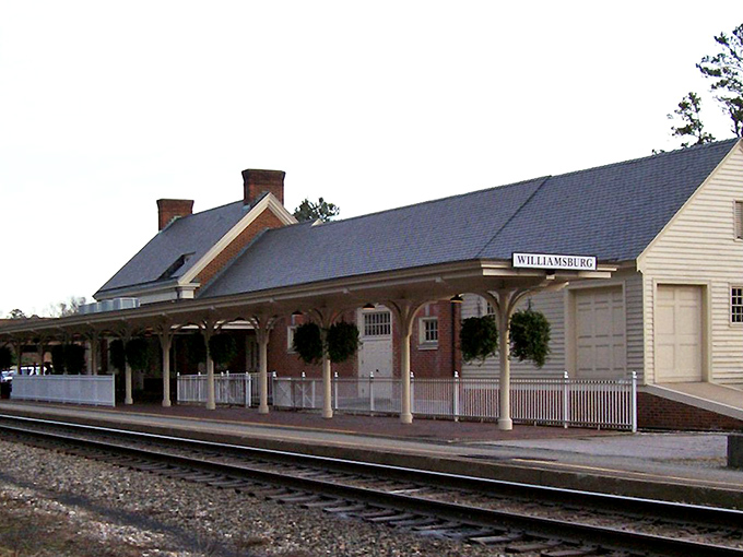 Colonial Williamsburg's historic train station preserves the romance of bygone travel adventures.