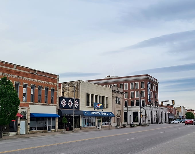 Clean, well-maintained storefronts line Winfield's commercial district, showing community pride that you can see and feel.