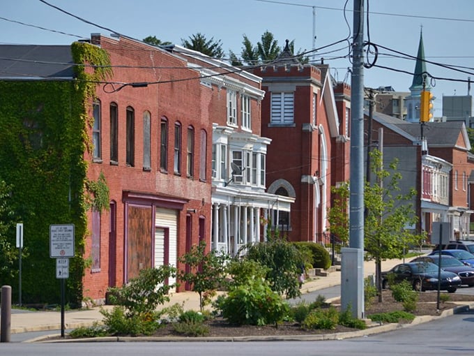 Classic York architecture frames modern possibilities, blending colonial charm with contemporary affordable living opportunities.