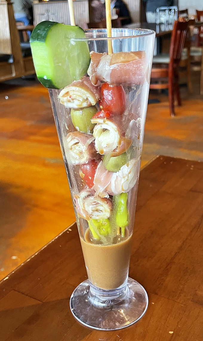 These antipasto skewers stand at attention like little soldiers of deliciousness, ready to march into your mouth.
