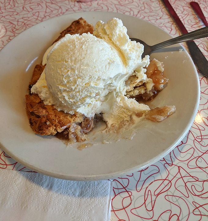 Apple pie &agrave; la mode&mdash;where warm cinnamon-spiced filling meets cold vanilla ice cream in a romance as old as America itself.