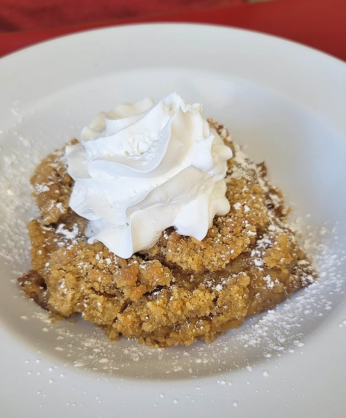 Dessert for breakfast? When it's apple crisp topped with a cloud of whipped cream, it's not just allowed – it's encouraged.