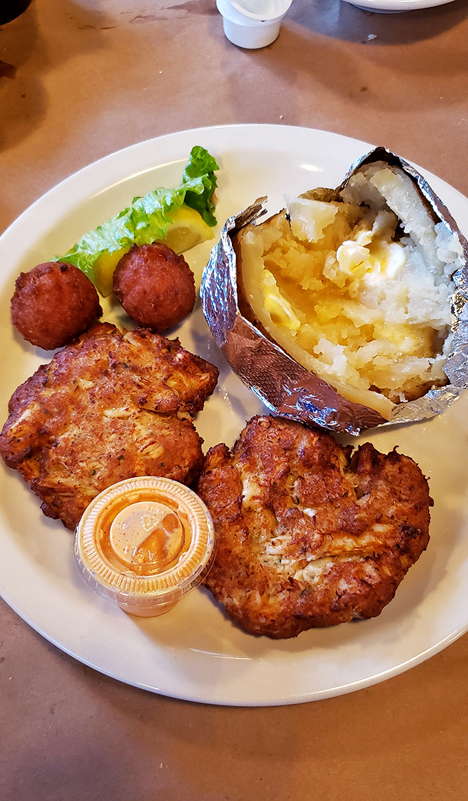 Crab cakes that actually taste like crab&mdash;revolutionary concept! These golden-brown beauties prove that sometimes the simplest approach yields the most spectacular results.