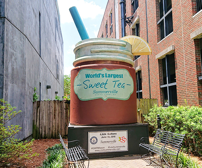 Sunlight catches the amber-colored jar, making it glow like sweet tea should. Southern sunshine and sweet tea&mdash;a match made in heaven. 