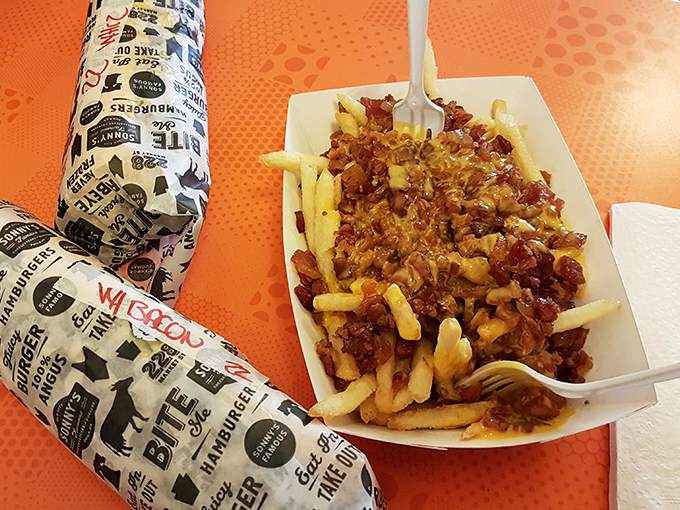 Bacon cheese fries: where diet plans go to die and happiness begins. Worth every extra minute on the treadmill tomorrow.