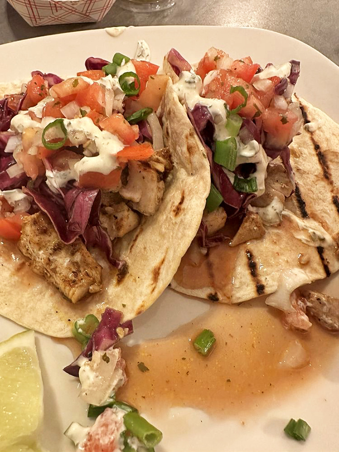Baja tacos where seafood meets Southwest in perfect harmony. The colorful toppings create a fiesta that your taste buds will be talking about for days.