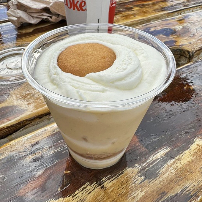 Banana pudding that whispers sweet nothings to your spoon – the kind of dessert your diet plan pretends not to see.