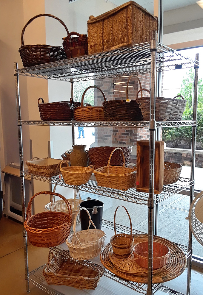 Basket case! This woven wonderland offers vessels for everything from picnics to plant holders, proving one person's castoff is another's organizational solution.