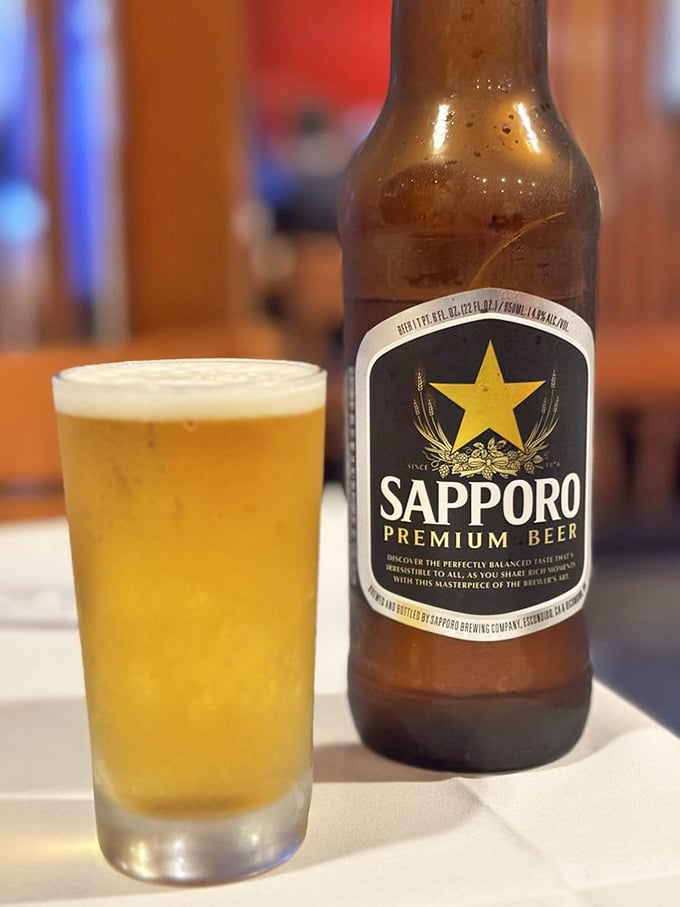 Nothing complements fresh fish quite like Sapporo's crisp effervescence&mdash;the beer's golden clarity matching the precision of everything else at Sushi Gen.