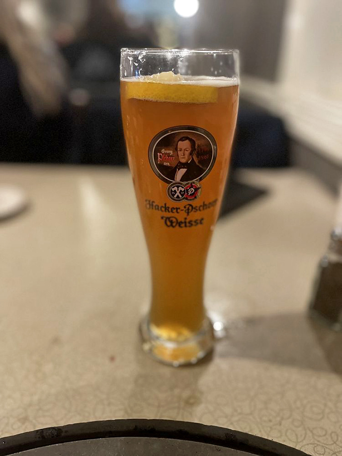 A proper Wisconsin meal deserves a proper Wisconsin beer. That Hacker-Pschorr Weisse isn't just a drink&mdash;it's liquid tradition in a glass.