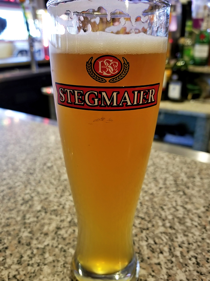 A cold Stegmaier perfectly complements the carb-heavy feast you're about to devour with zero regrets.