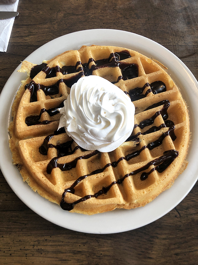 A waffle that's achieved architectural perfection. Those deep squares aren't just for holding syrup&mdash;they're little pools of breakfast bliss waiting to be discovered.