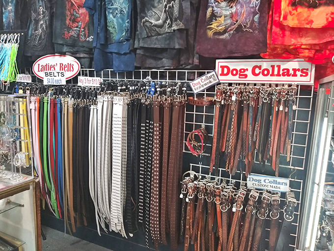 From practical leather belts to stylish dog collars, this display proves that both you and your four-legged friend can leave looking sharper.