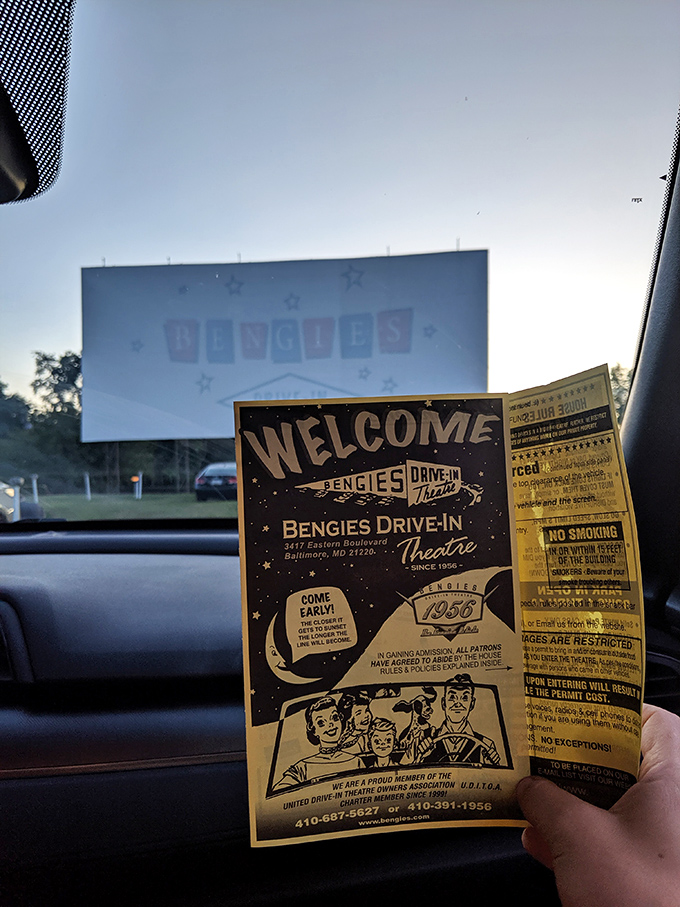 The Bengies welcome flyer—part time machine, part rule book. Those cartoon families have been excited about the same movie since Eisenhower was president.