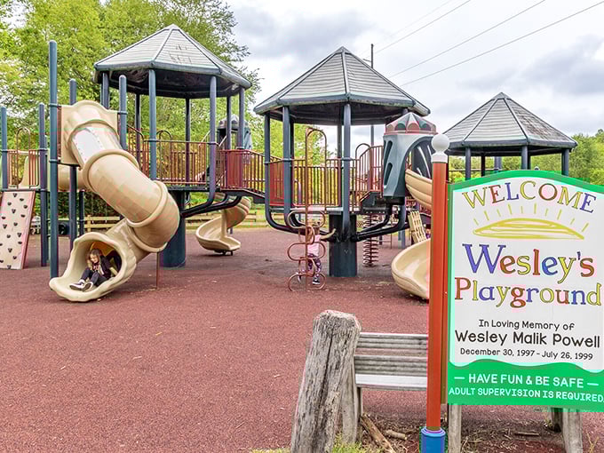 Wesley's Playground offers slides and climbing structures where kids can experience the original version of "streaming content" &ndash; actually moving outside in fresh air.